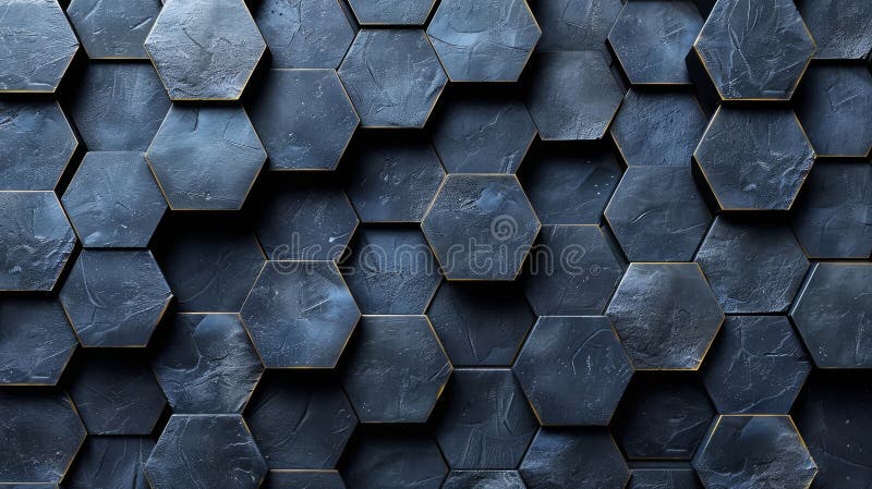 Hexagonal Stone Tiles Arranged in an Abstract Pattern on a Textured ...