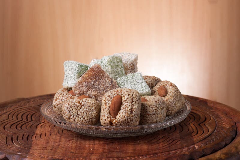 Arrangement of Fig and Turkish Delight Stock Image - Image of ramadan ...