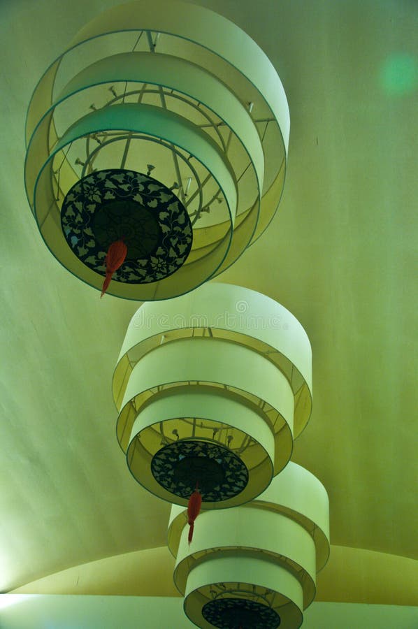 Arrangement of Hanging Lighting Fixtures Stock Photo - Image of hang ...