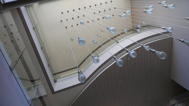 The Arrangement of Lights on the Ceiling As an Interior Element Stock ...