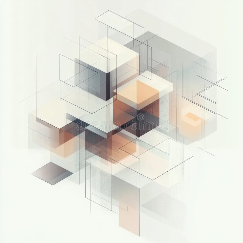An Arrangement of Multiple Cubes in Different Sizes and Shades ...