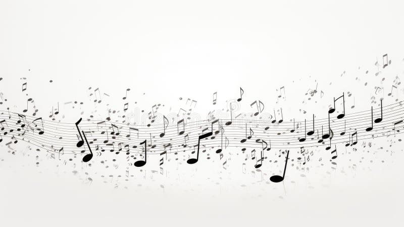 Arrangement Music Notes White Background Stock Illustration ...