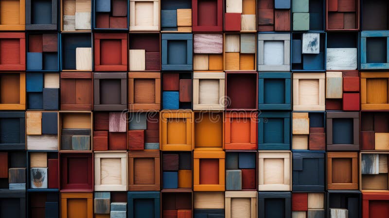 Arrangement Palette of Boxes Stock Illustration - Illustration of form ...