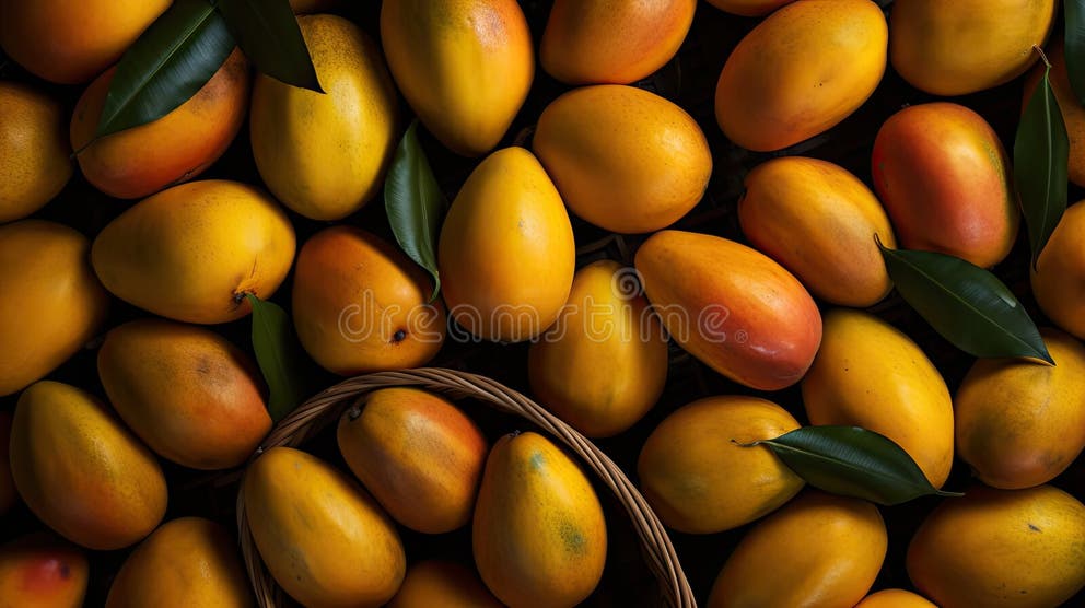 Arrangement Pattern Mango Fruit Stock Illustration - Illustration of ...