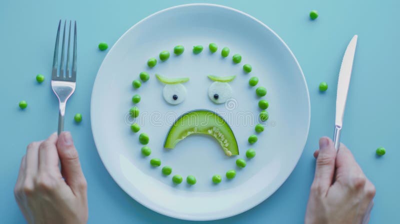 The Sad Vegetable Face. AI Generated Stock Illustration - Illustration ...