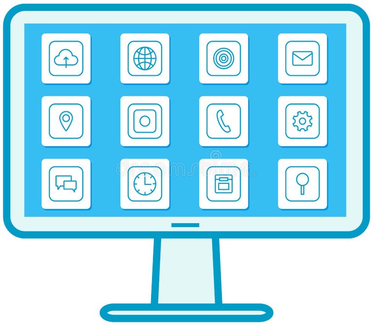 Desktop Shortcuts Stock Illustrations – 139 Desktop Shortcuts Stock ...