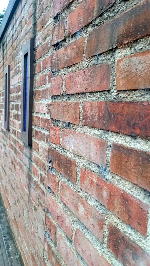 The Arrangement of Red Bricks into a Fort Outside the House in the ...