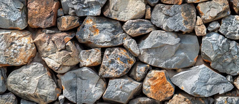 Arrangement of Rocks Next To Each Other Stock Image - Image of wall ...