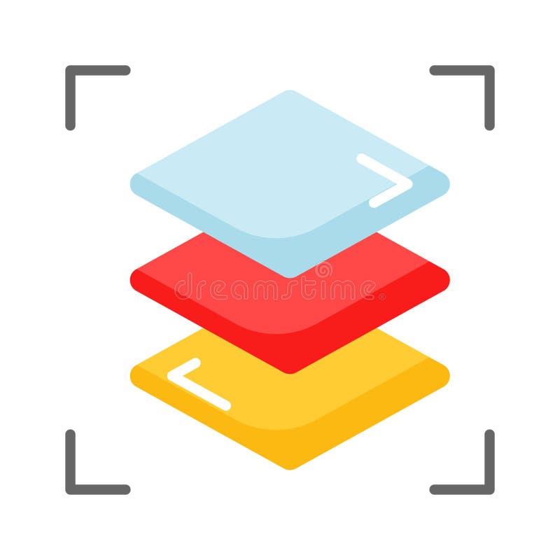 Arrangement Things on Layers, Three Layers Stacked on Top of Each Other ...