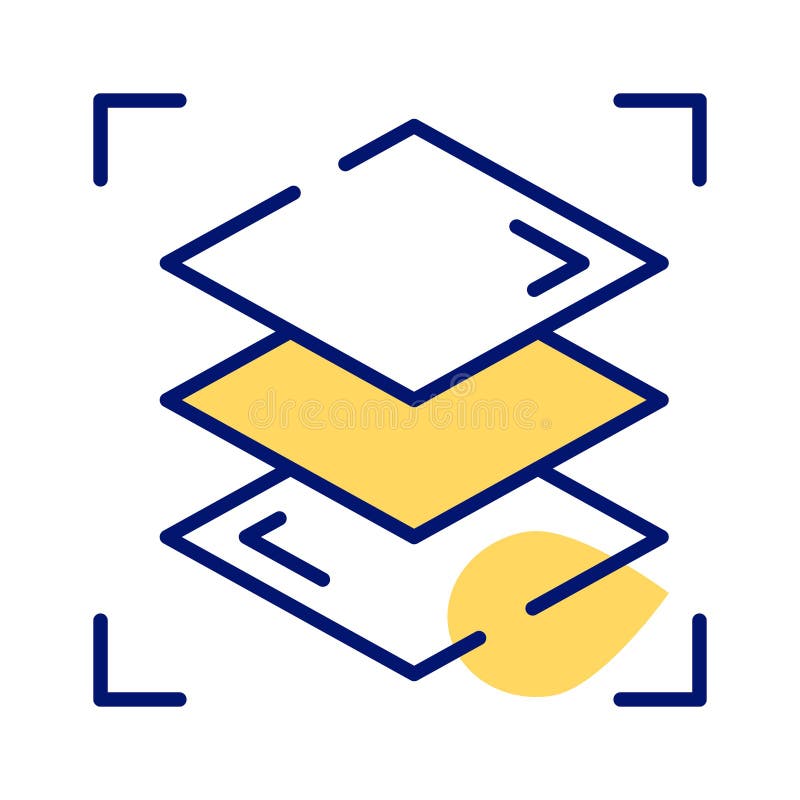 Arrangement Things on Layers, Three Layers Stacked on Top of Each Other ...