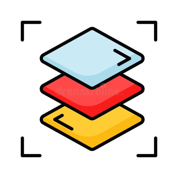 Arrangement Things on Layers, Three Layers Stacked on Top of Each Other ...