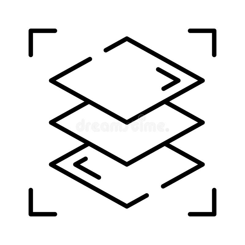 Arrangement Things on Layers, Three Layers Stacked on Top of Each Other ...