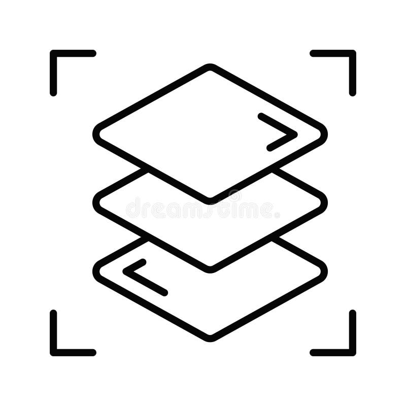 Arrangement Things on Layers, Three Layers Stacked on Top of Each Other ...