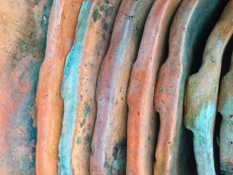 Arrangement of Upright Tile Roofs, Background Stock Image - Image of ...