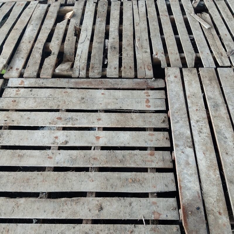Arrangement of Wooden Pallets that Will Be Reused Stock Photo - Image ...