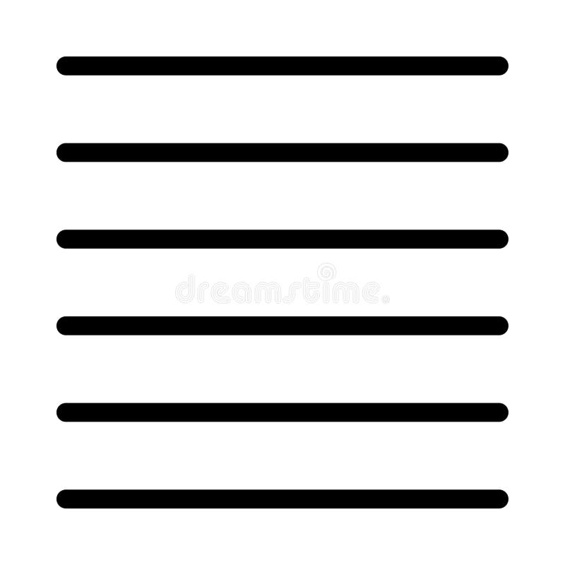 Arrangera I Rak Linje Symbolen Vektor Illustrationer - Illustration av ...