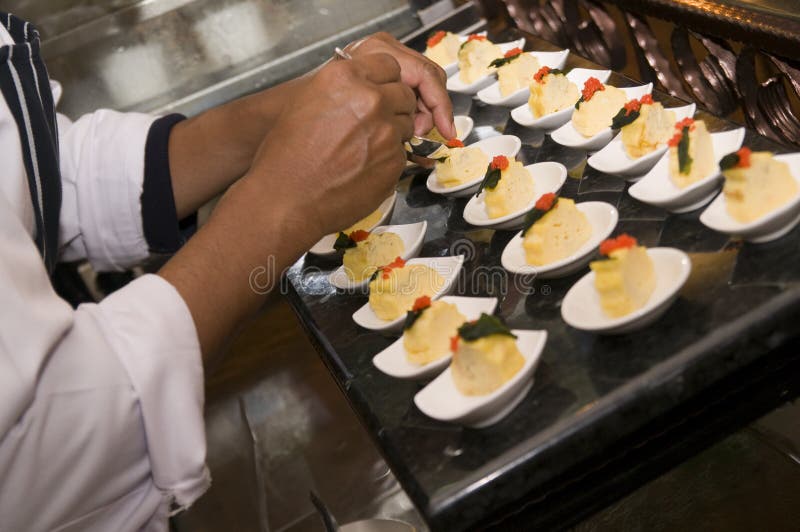 Arranging food stock image. Image of food, snack, chef - 6743567