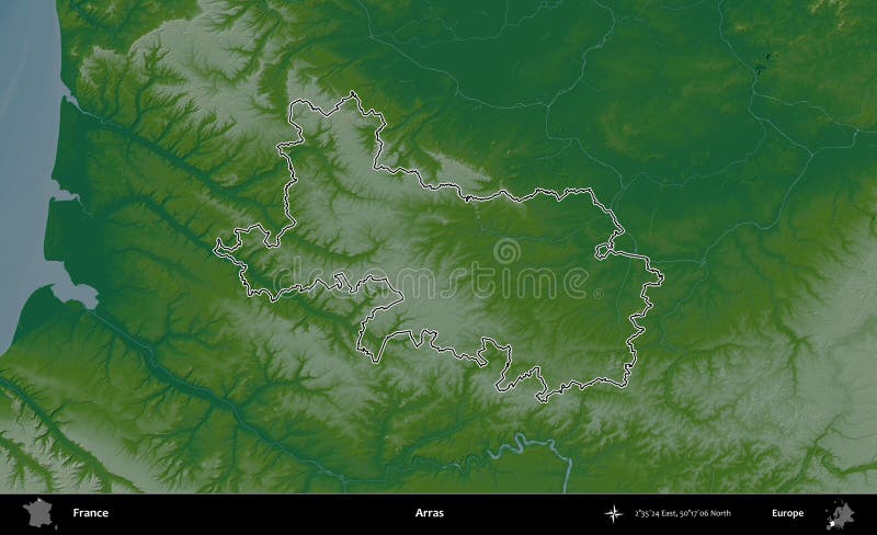 Arras Outlined, France. Physical Stock Photo - Image of visualization ...