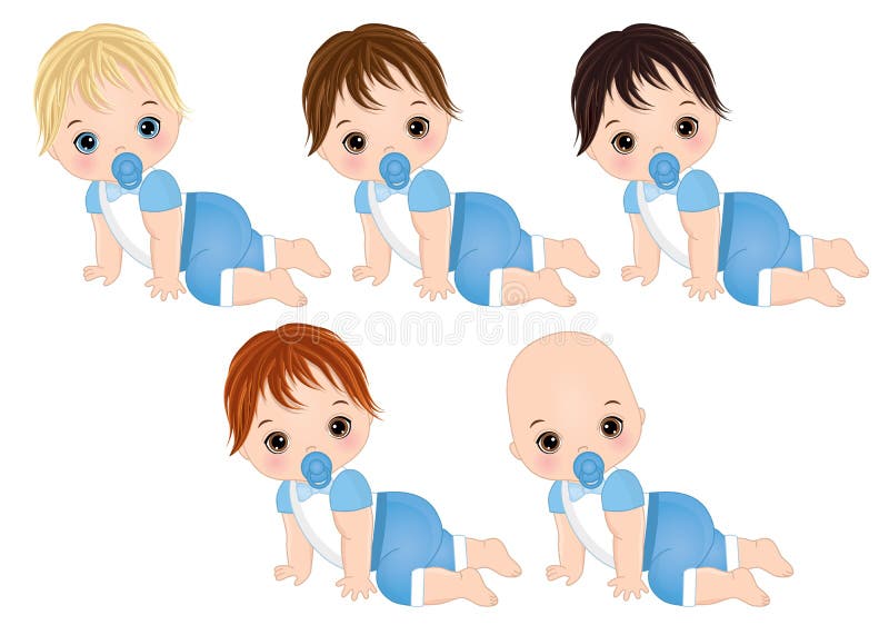 Arrastre Lindo De Los Bebés Del Vector Ducha Del Bebé Del Vector ...