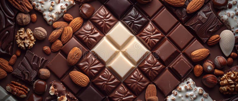 An Array of Assorted Chocolate Bars, Including White, Milk, and Dark ...