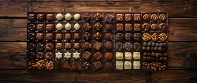 An Array of Assorted Chocolate Bars, Including White, Milk, and Dark ...