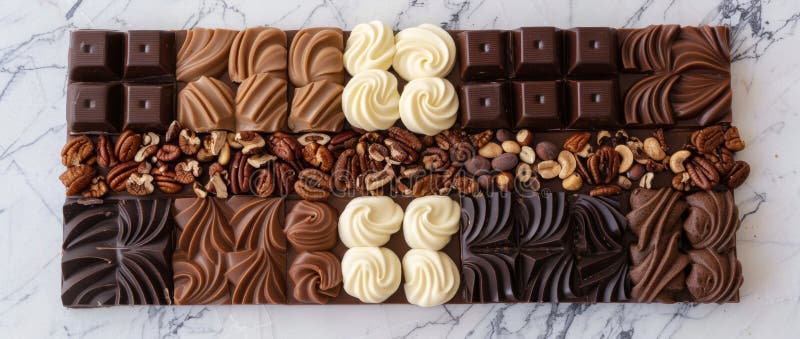 An Array of Assorted Chocolate Bars, Including White, Milk, and Dark ...