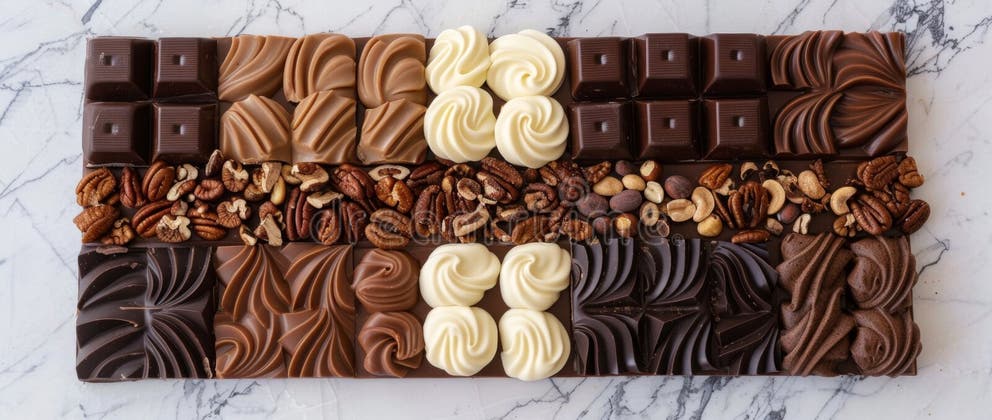 An Array of Assorted Chocolate Bars, Including White, Milk, and Dark ...