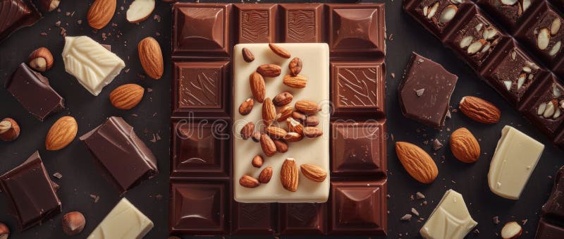 An Array of Assorted Chocolate Bars, Including White, Milk, and Dark ...