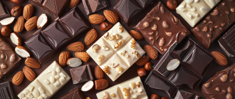 An Array of Assorted Chocolate Bars, Including White, Milk, and Dark ...