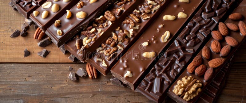 An Array of Assorted Chocolate Bars, Including White, Milk, and Dark ...