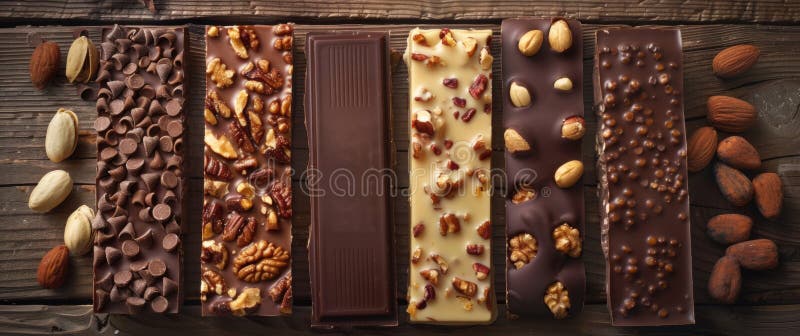 An Array of Assorted Chocolate Bars, Including White, Milk, and Dark ...