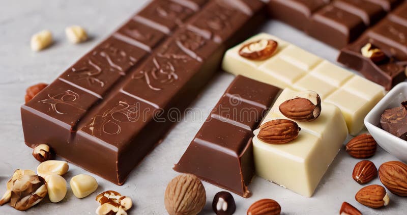 An Array of Assorted Chocolate Bars, Including White, Milk, and Dark ...