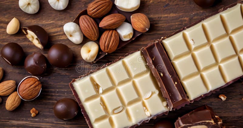 An Array of Assorted Chocolate Bars, Including White, Milk, and Dark ...