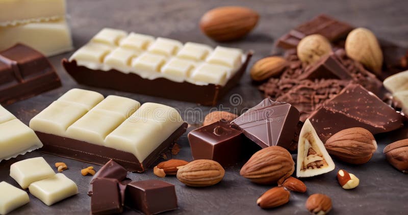 An Array of Assorted Chocolate Bars, Including White, Milk, and Dark ...