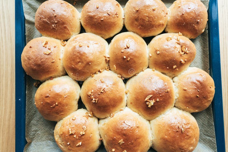 Freshly baked buns editorial stock photo. Image of buns - 227689998