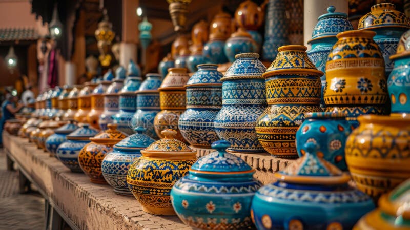 Patterned Moroccan Ceramic AI Generated Stock Illustration ...