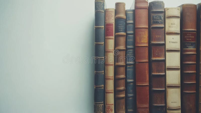 An Array of Books in Different Genres Arranged Side by Side Against a ...