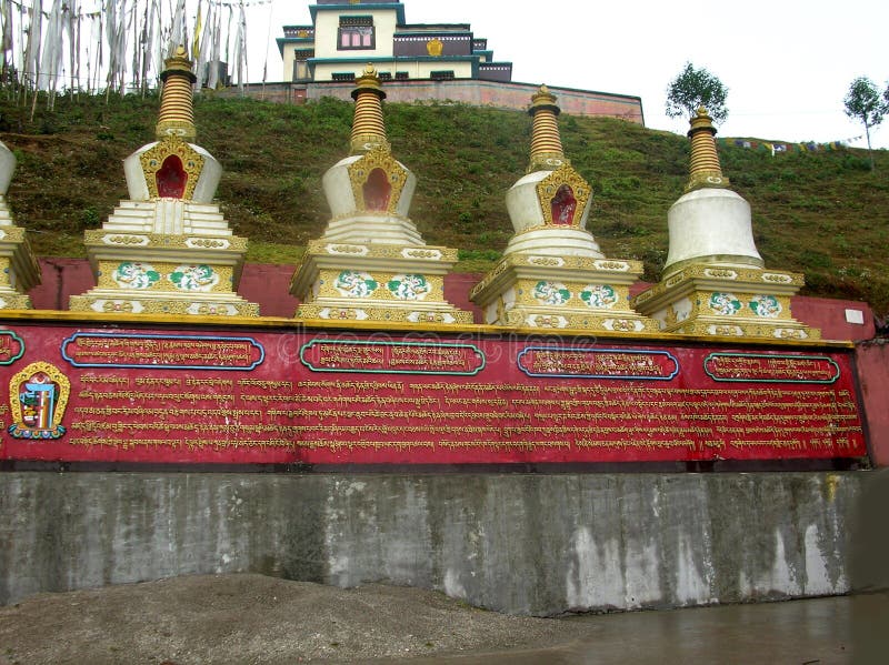 Buddhist Stupas Delight Visitors in Lava Stock Image - Image of build ...