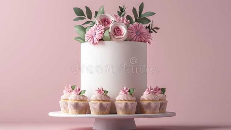 An Array of Cakes, Cupcakes, Cookies, and Cake Pops on Tables ...