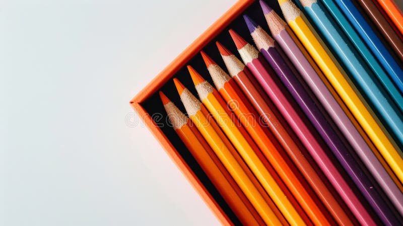 Array of Colored Pencils stock image. Image of generative - 313548409