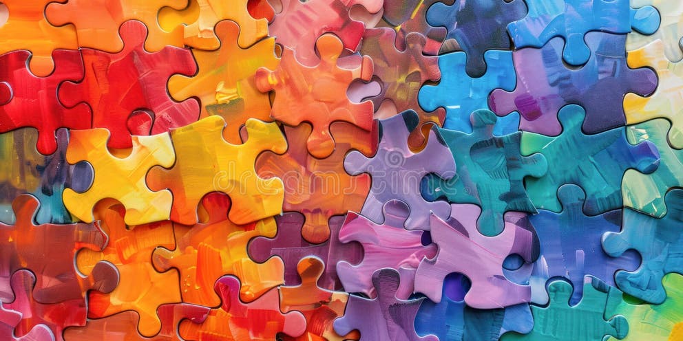 An Array of Colorful Jigsaw Puzzle Pieces, Symbolizing the Diversity ...