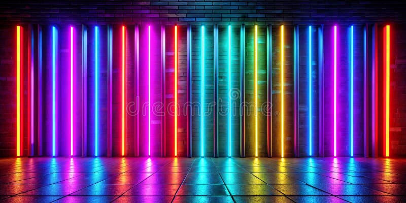 An Array of Colorful Neon Lights Illuminating the Background AI ...