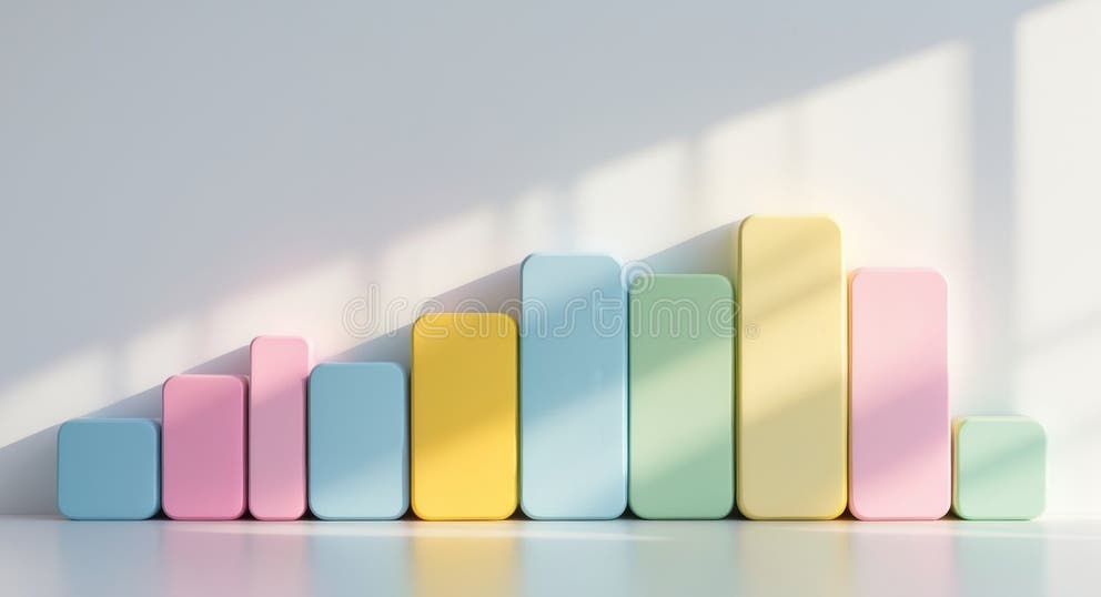 Array of Colorful Rectangular Blocks Aligned in a Row Symbolizing ...