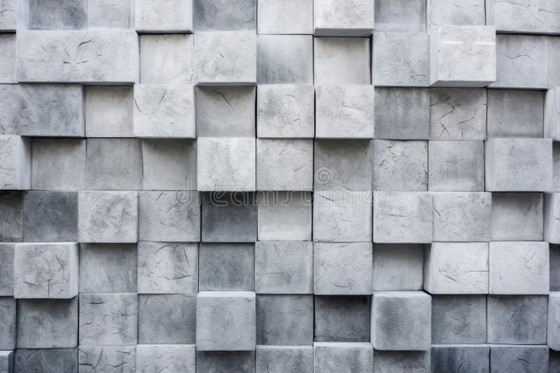 An Array of Concrete Blocks Showcasing Different Designs Stock ...