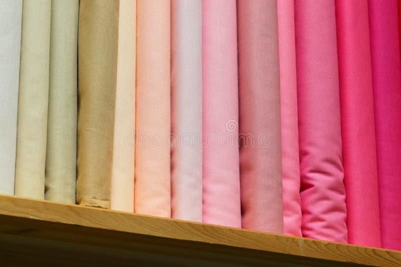Array of Cotton Fabric Scraps and Remnants in a Traditional Tailor Shop ...