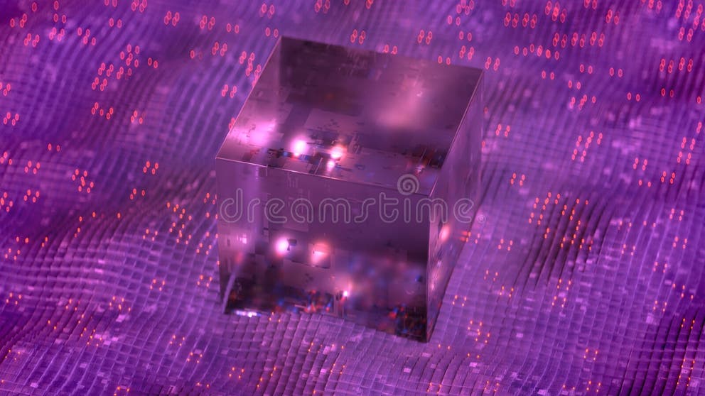 Array of Cubes 3D Rendering Stock Illustration - Illustration of ...
