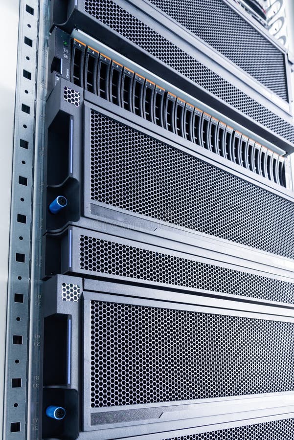 Array of Data Storage Hard Drives in Internet Data Center Stock Image ...