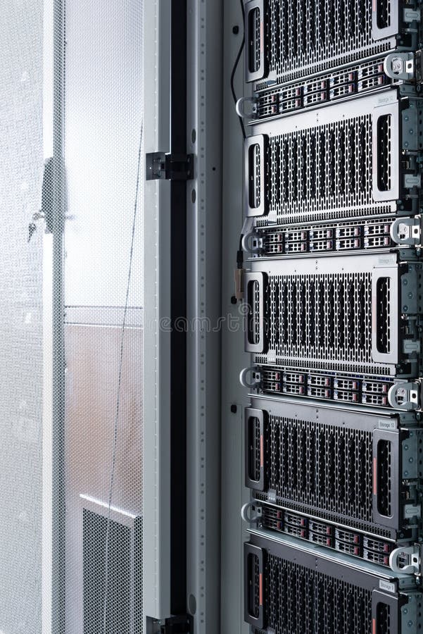 Array of Data Storage Hard Drives in Internet Data Center Stock Image ...