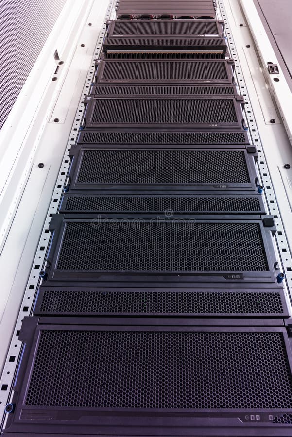 Array of Data Storage Hard Drives in Internet Data Center Stock Photo ...