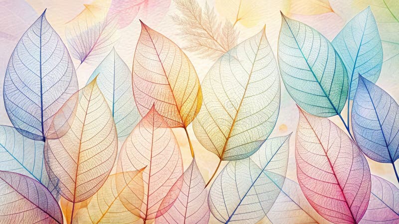 An Array of Delicate, Translucent Leaves in a Vibrant Spectrum of ...